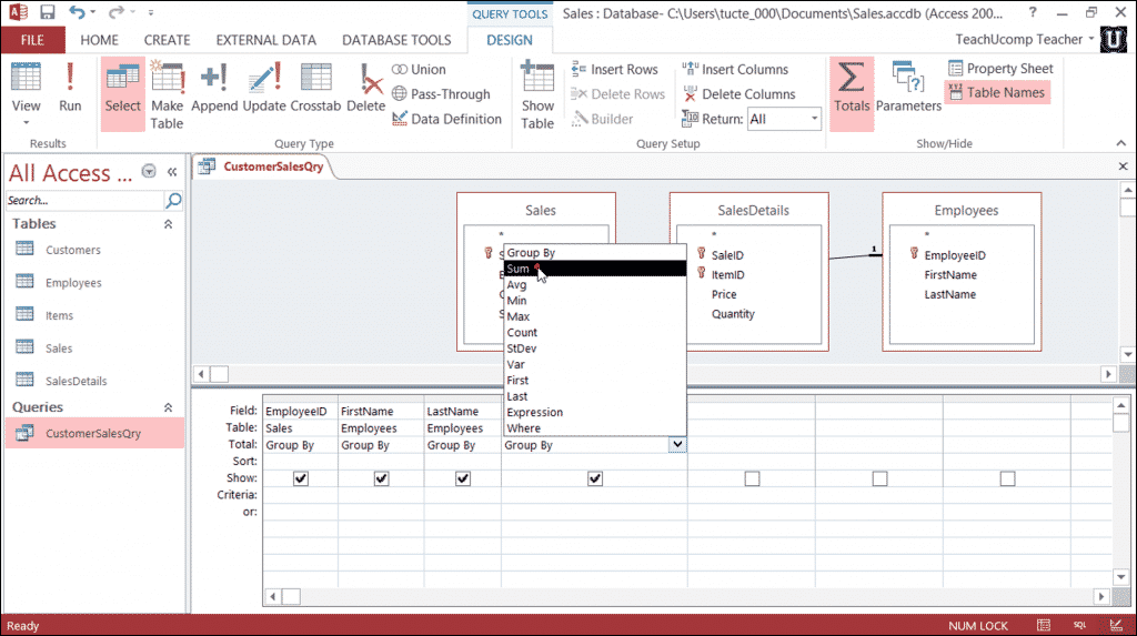 Aggregate Function Queries In Access Tutorial Aggregate Function Queries In Access Tutorial