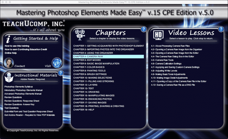Photoshop elements course - famejas