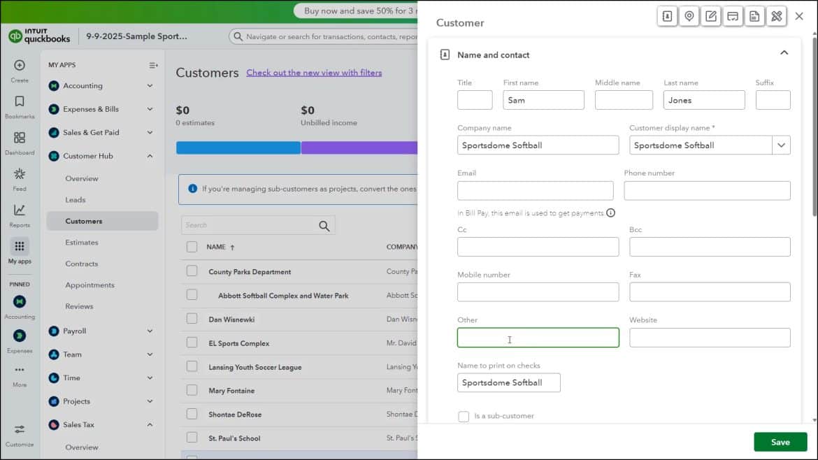 How to Add New Customers in QuickBooks Online
