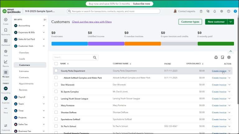 How to Use the Customers List in QuickBooks Online