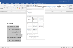 Apply a Multilevel List in Word- Instructions - TeachUcomp, Inc.