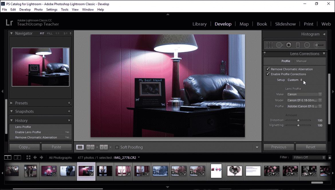 Automatically Correct Lens Distortions in Lightroom Classic CC
