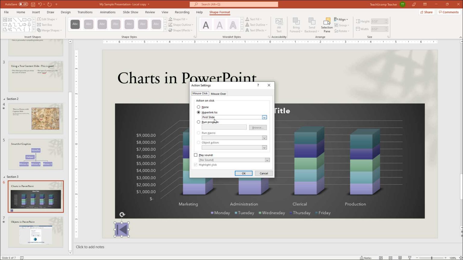 Action Buttons in PowerPoint- Instructions - TeachUcomp, Inc.