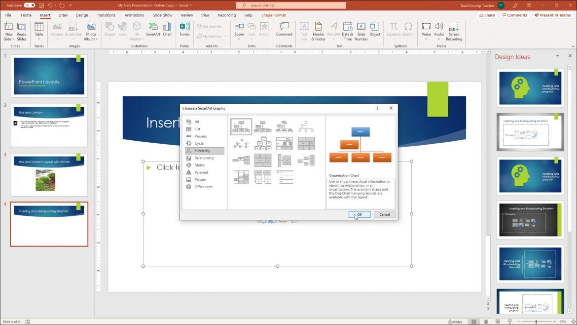 SmartArt in PowerPoint- Instructions and Video Lesson