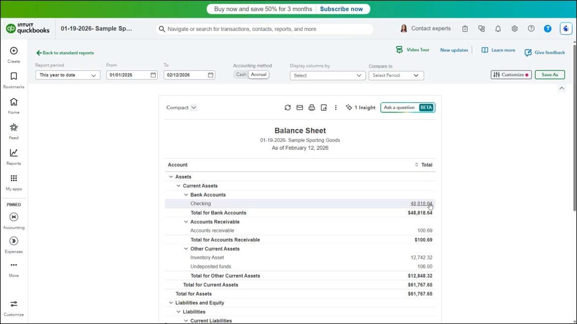 How to Use QuickZoom in Reports in QuickBooks Online