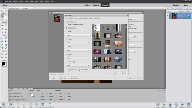 Print Images in Photoshop Elements- Instructions and Video
