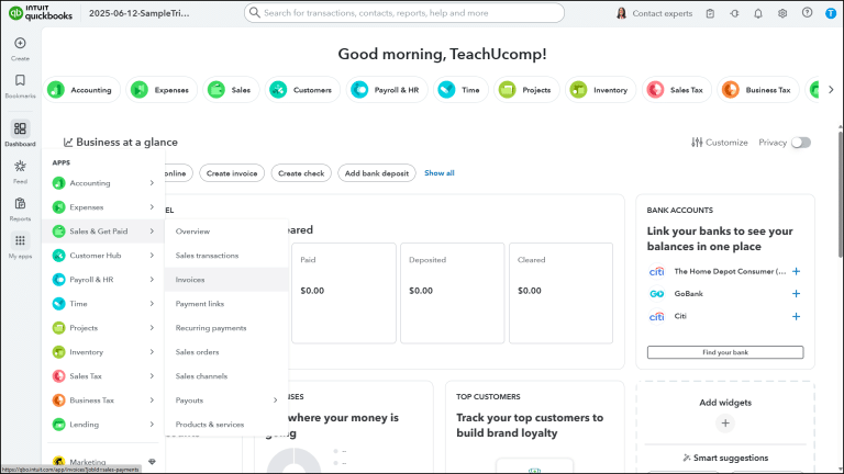 User Interface Changes in QuickBooks Online - Video and Help