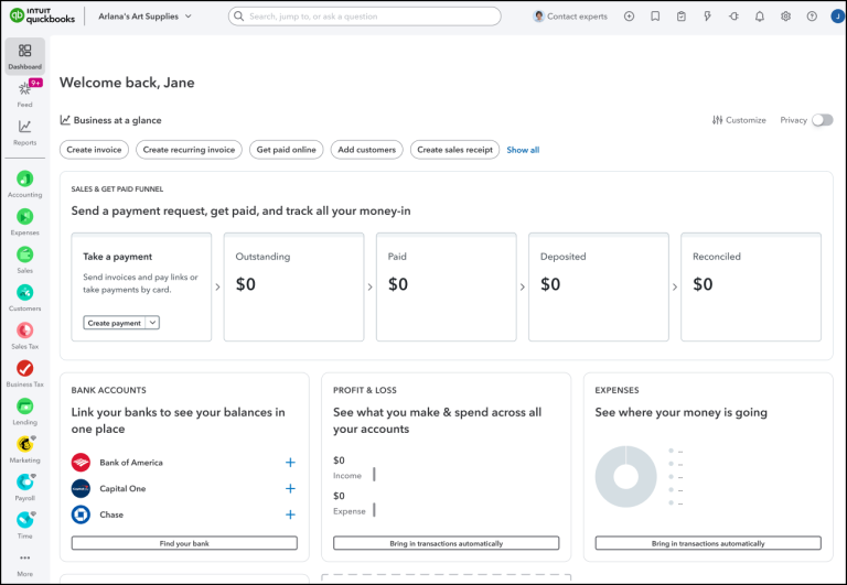 User Interface Changes in QuickBooks Online - Video and Help