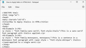 How to Apply Italics in HTML - Instructions - TeachUcomp, Inc.