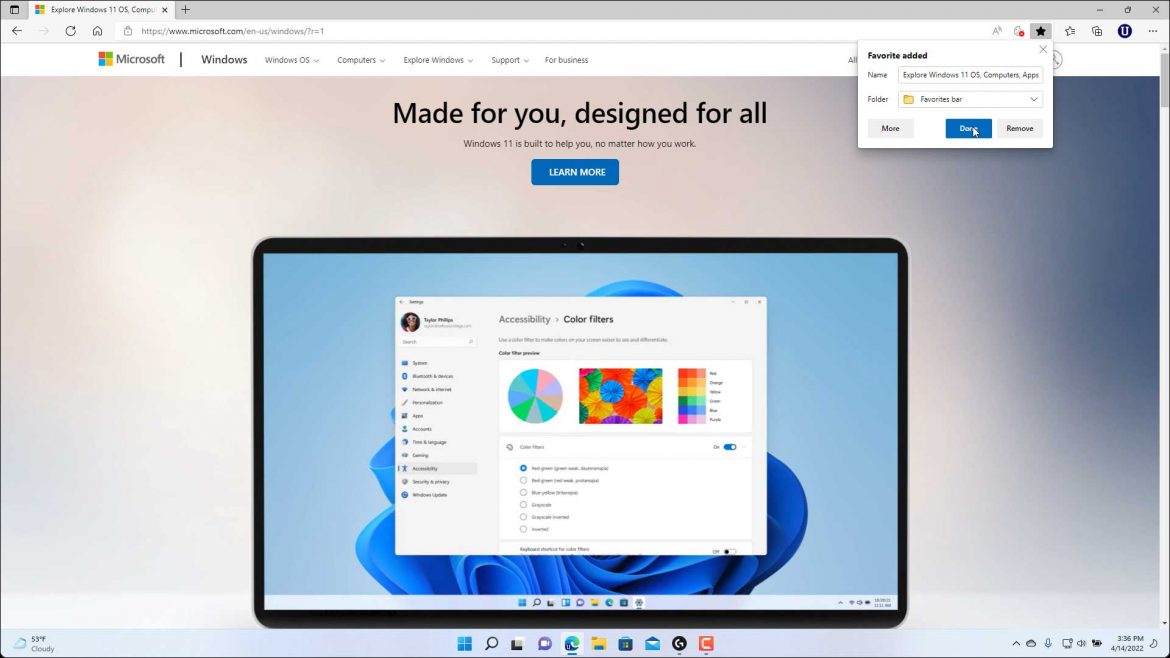 Add a Favorite to Microsoft Edge- Instructions - TeachUcomp, Inc.