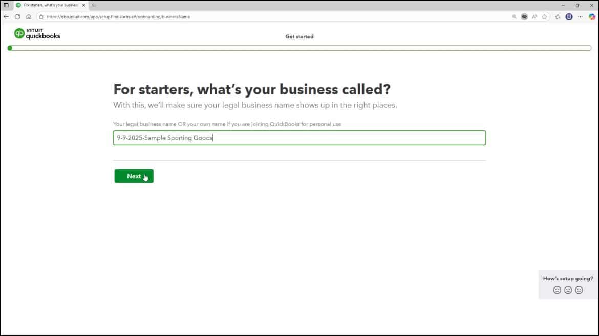 Create a New Company File in QuickBooks Online- Instructions