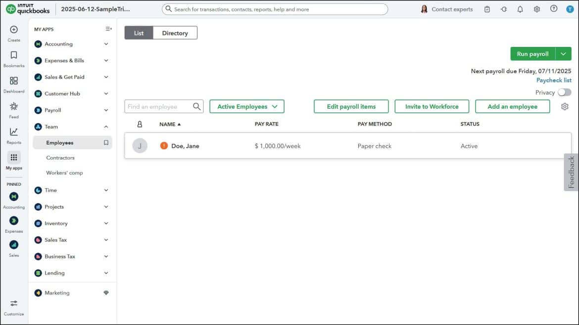 The QuickBooks Online Interface - Tutorial