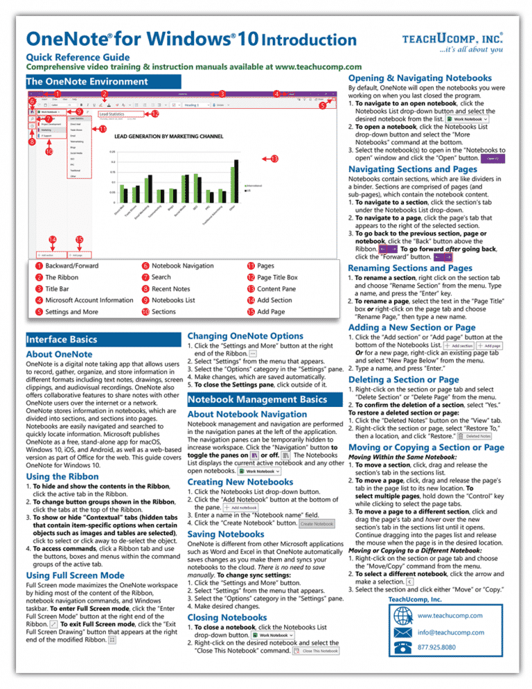 Buy OneNote for Windows 10 Quick Reference Cards at TeachUcomp, Inc.